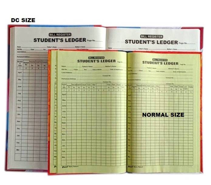 Student Ledger Normal Size with 7 Index Pages - स्टूडेंट लेजर - 1 Q - Monaf Stores