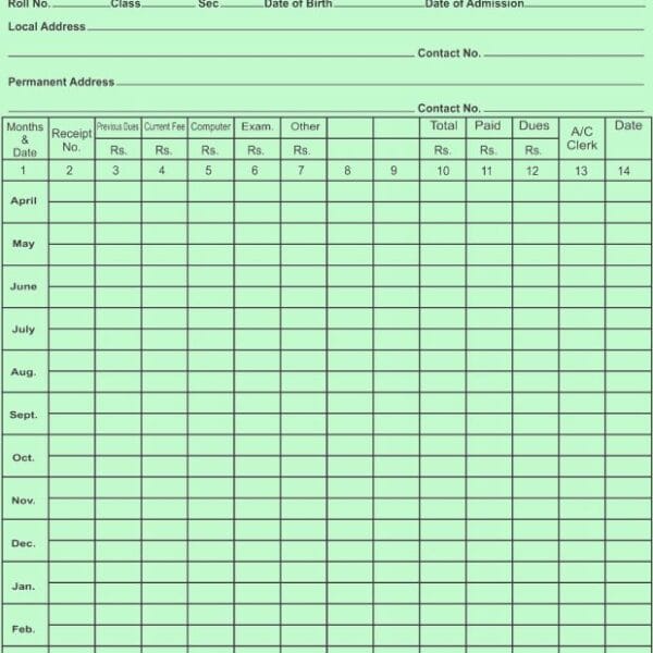 Library Book Accession Register - 4 Q - Monaf Stores