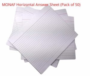 Monaf Answer Sheets for Exam practice CBSE/ICSE - 200 Ruled Pages / 100 ...