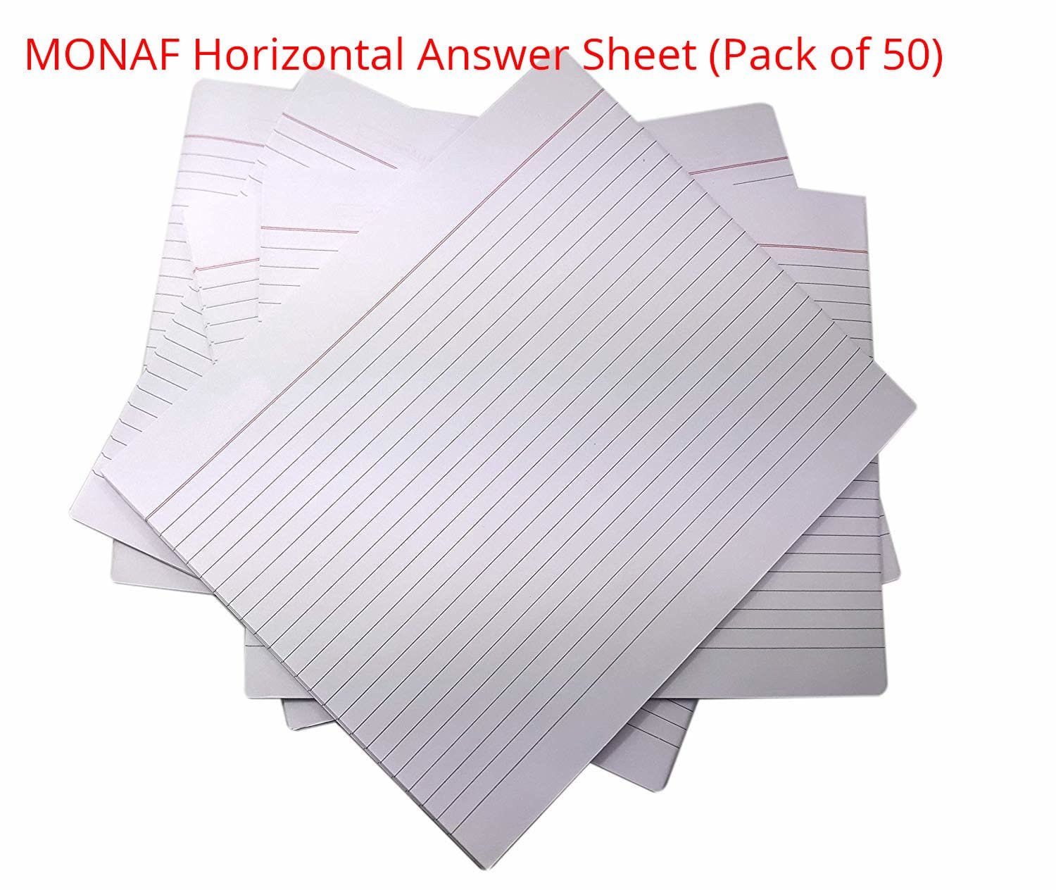 Monaf Answer Sheets for Exam practice CBSE/ICSE - 200 Ruled Pages / 100 ...