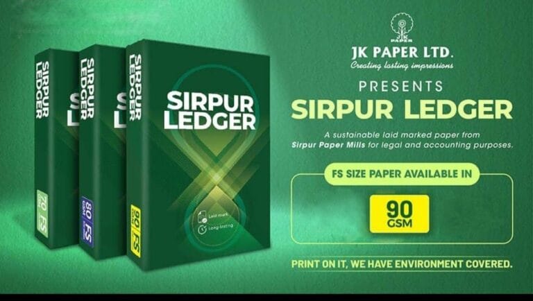 JK Sirpur Ledger Paper - FS (Legal Size) 90 GSM - Monaf Stores